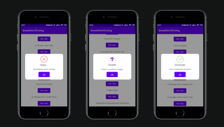 GitHub - Tubianto/SweetAlertDialog: Implementasi alert dialog menggunakan library Sweet Alert Dialog